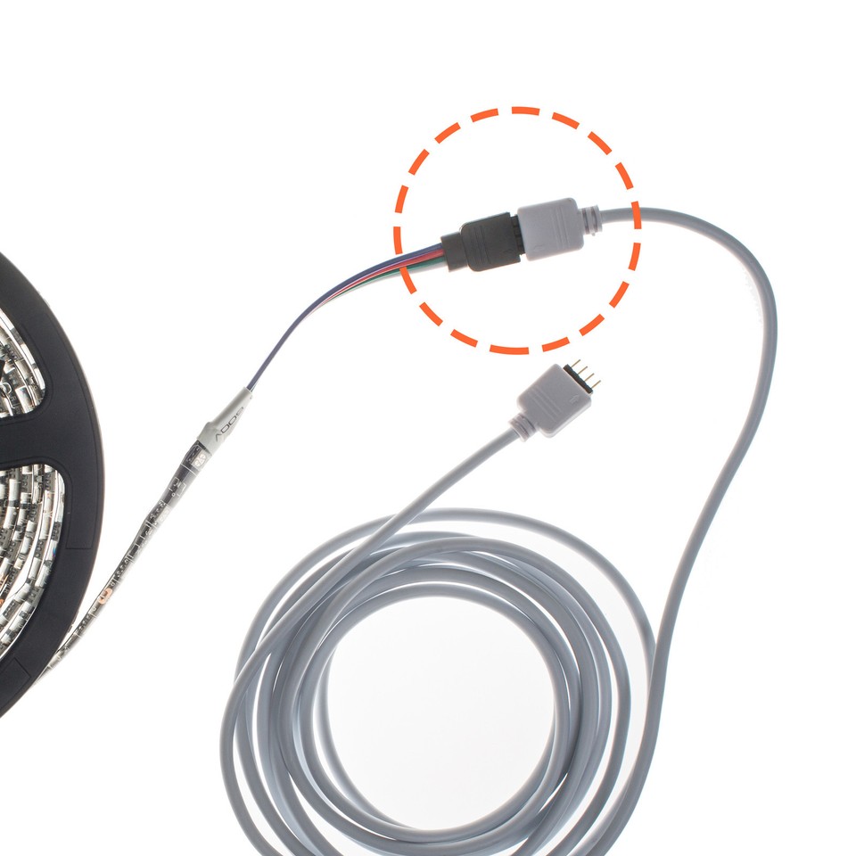 1M 2.5M 5M 4Pin Extension Connector Cable Cord For RGB LED Strip Light ...