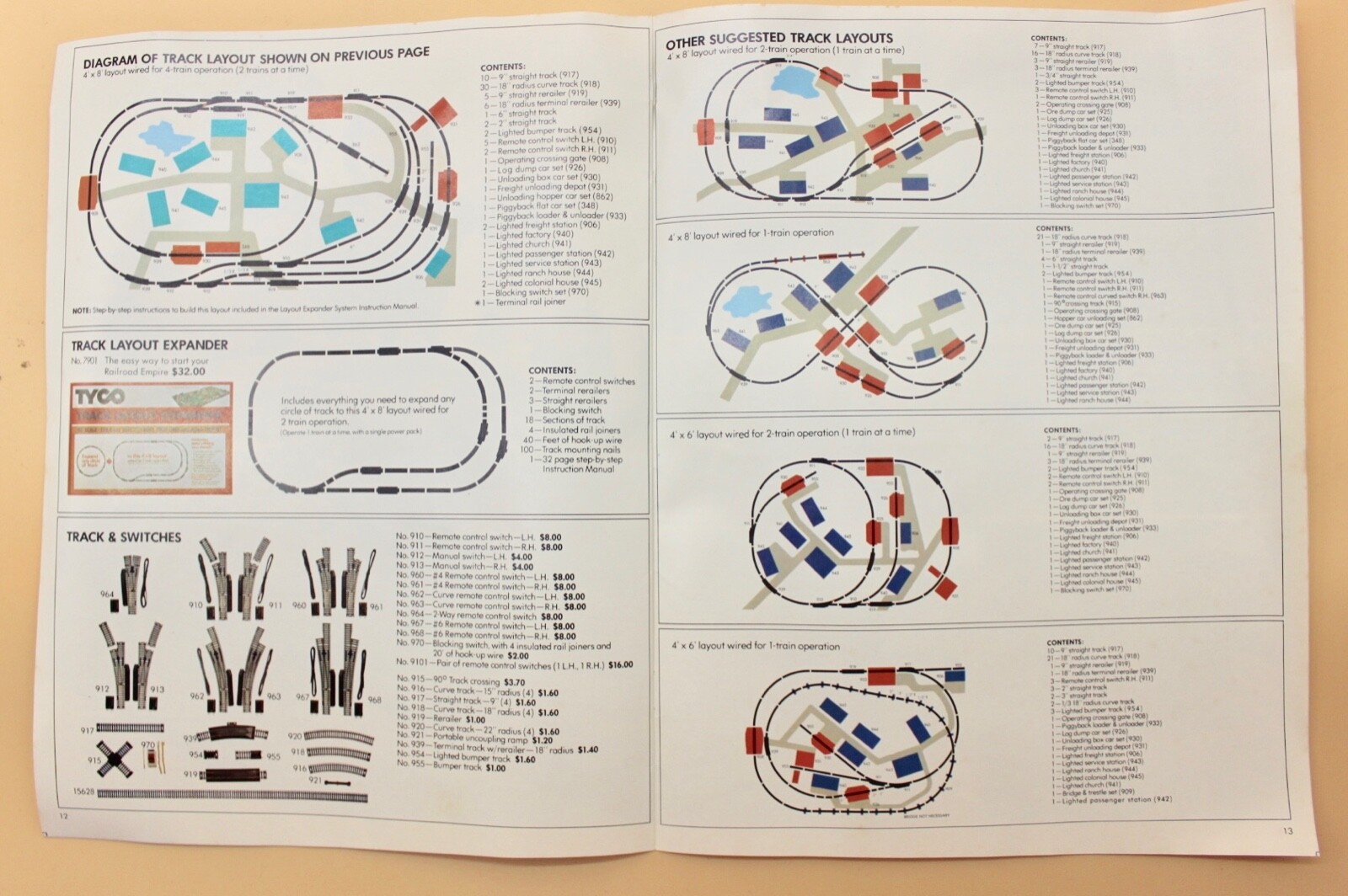 Tyco HO 1975 Train, Expander System, Instruction Manual, Parts Form ...