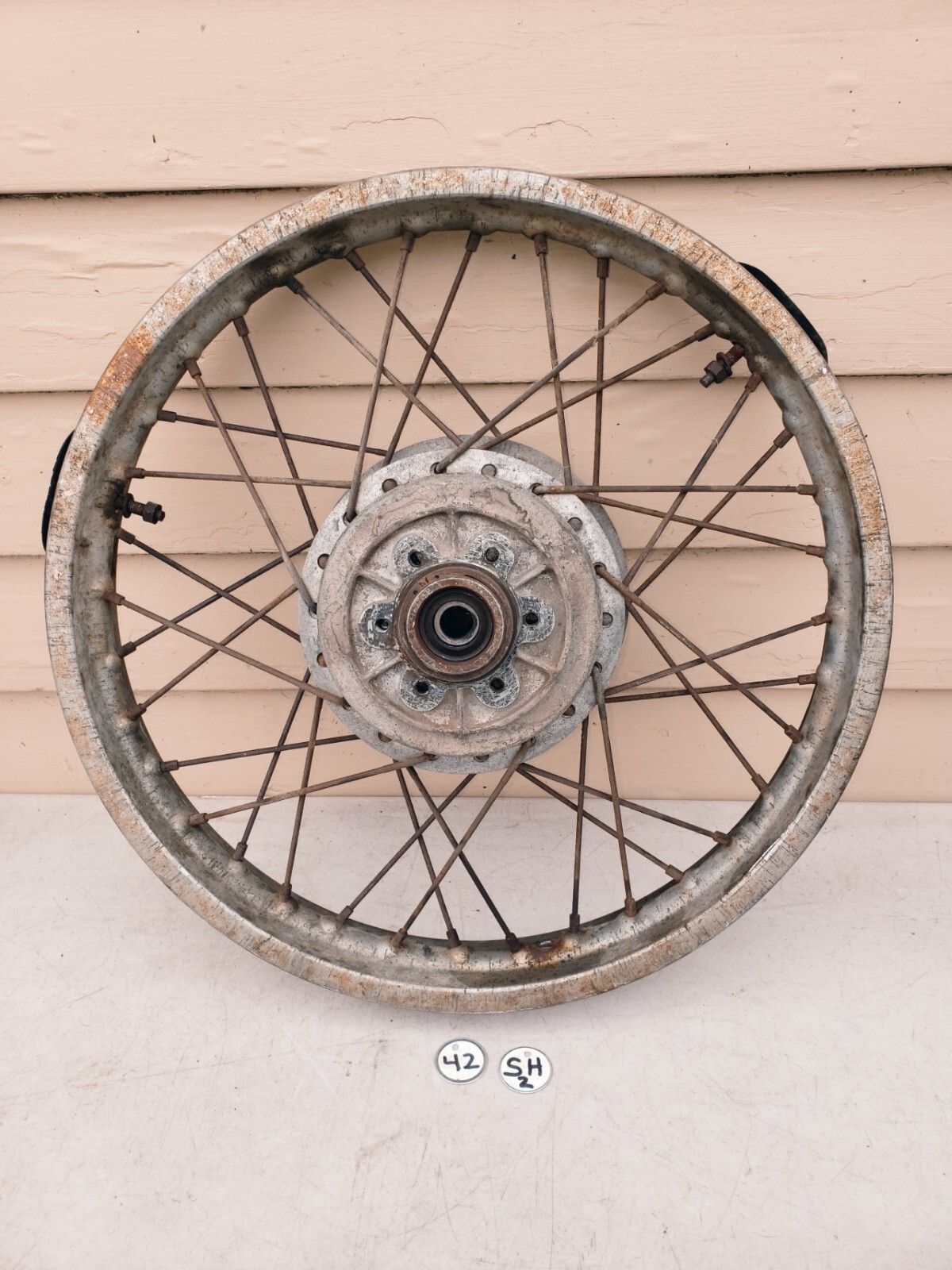 1974-76 YAMAHA DT250 DT400 185x18 REAR WHEEL #94416-21133-00 #94418 ...