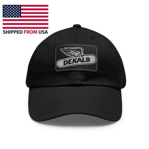 Dekalb Cornseed Corn Seed Black Dad Hat with Leather Patch | eBay