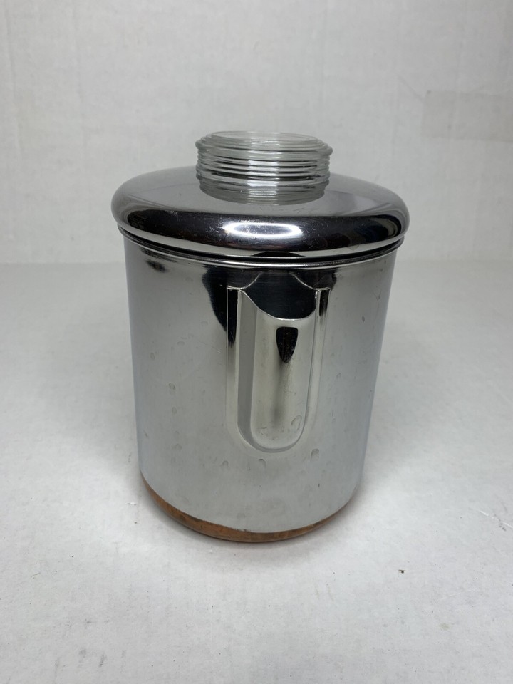Vintage Ekoware Stainless Steel Coffee Percolator Copper Bottom 4-6 ...