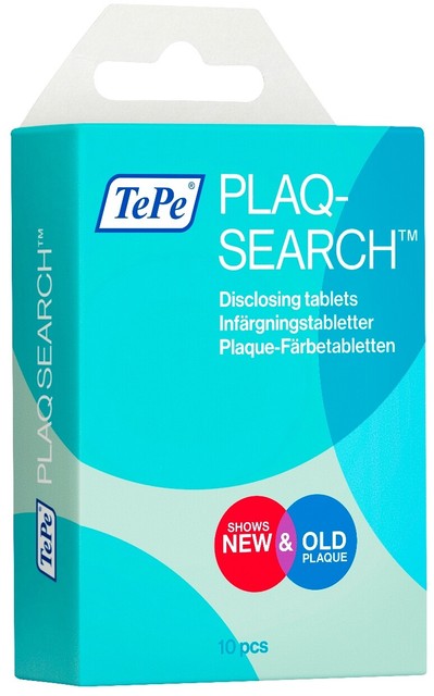 TePe Plaqsearch Advanced Disclosing Tablets 10 Plaque Search for sale ...