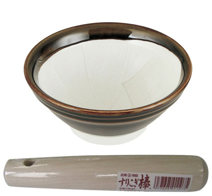 Japanese Suribachi Mortar Cooking Bowl Stick Kitchen Tool Made in Japan ...