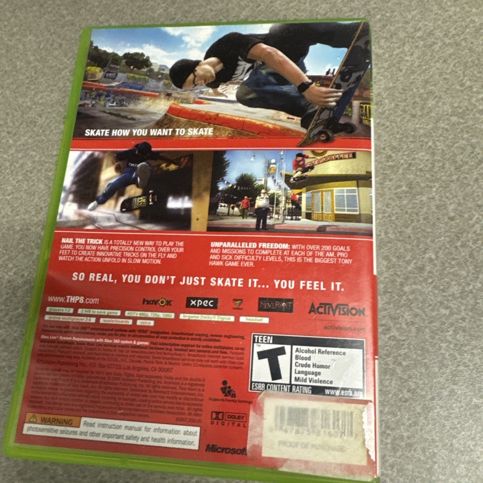Tony Hawks Project 8 - Microsoft Xbox 360 47875816077| eBay