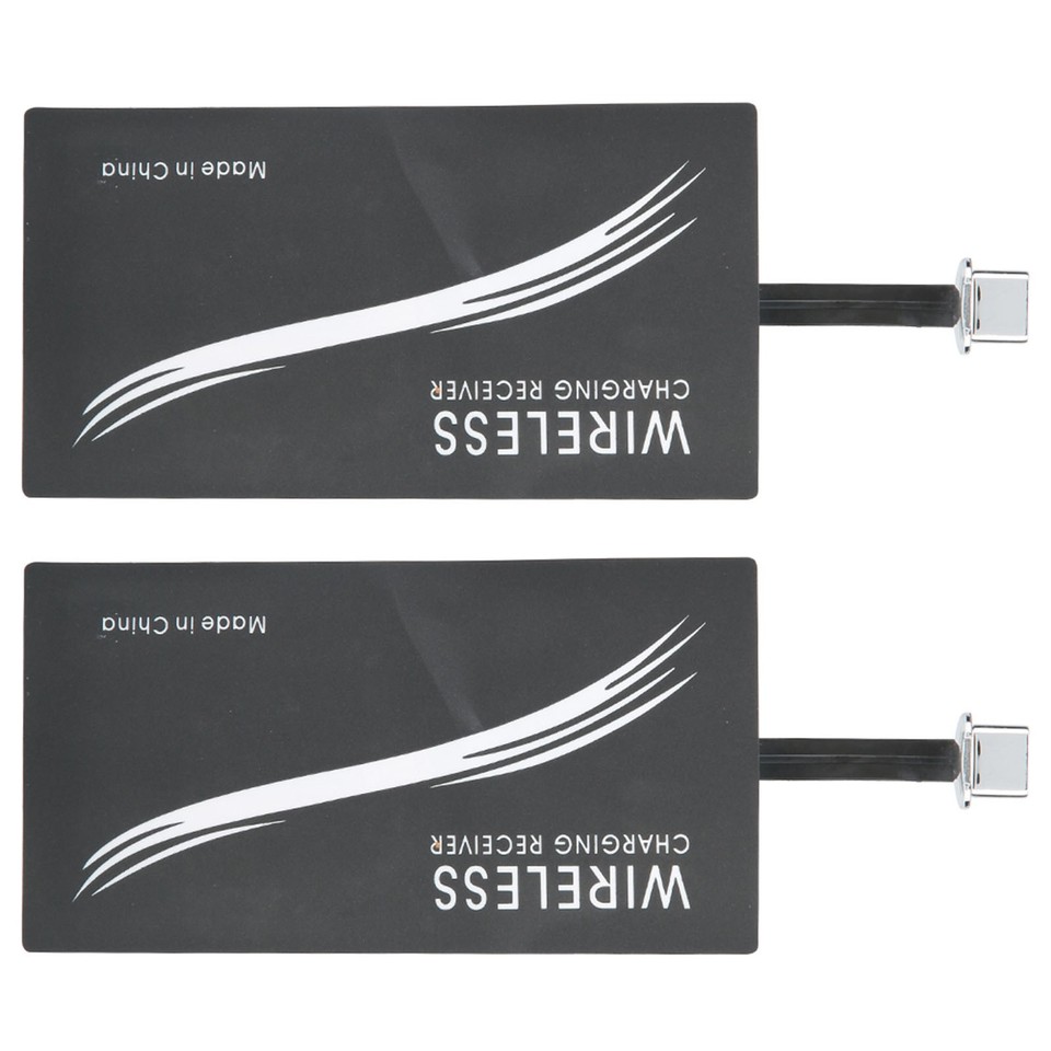 2x Universal Type‑C Wireless Charger Adapter Mobile Phone Sticker ...