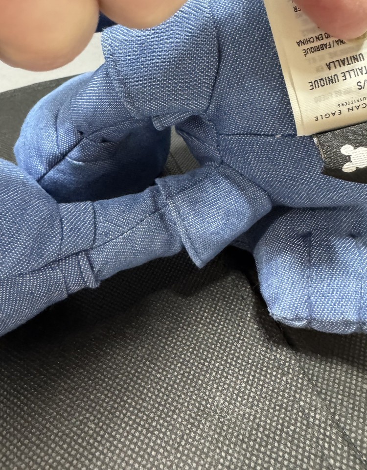 Disney Mickey Mouse X AE American Eagle 12" Stuffed Animal Plush Blue ...