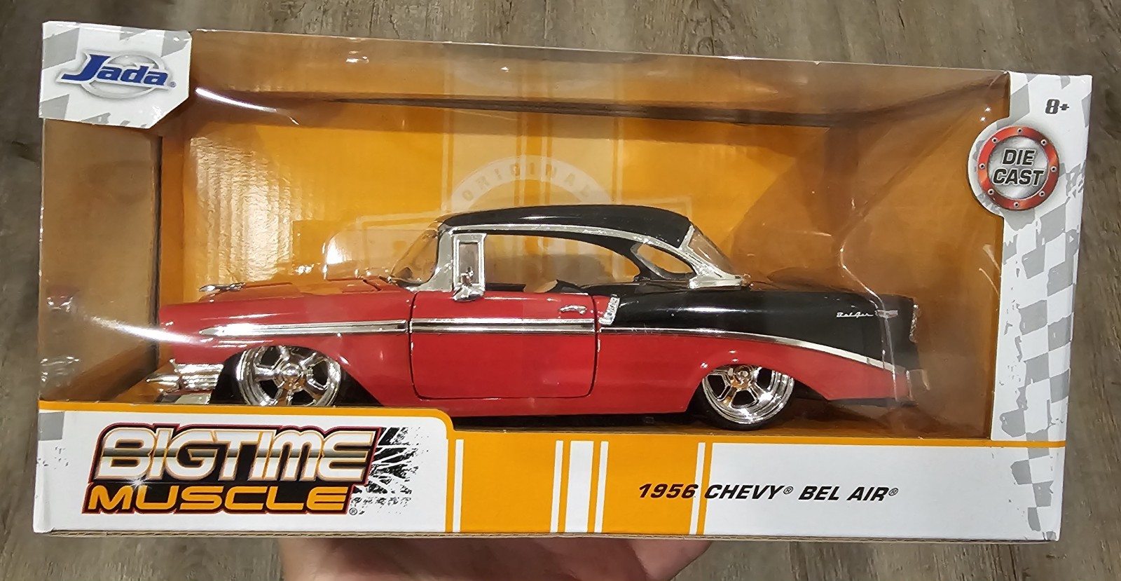 JADA BIG TIME Muscle 1956 Chevy Bel Air 31861 Diecast Car Red/Black 1/ ...