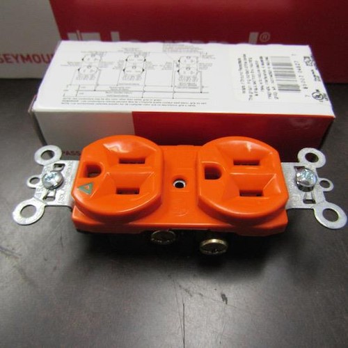 Legrand IG5262 HOSPITAL GRADE Duplex RECEPTACLES,15A, 125V, ORANGE | eBay