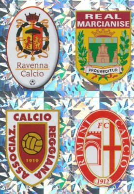 680 SCUDETTO REGGIANA CALCIO - RIMINI CALCIO STICKER CALCIATORI 2010 ...