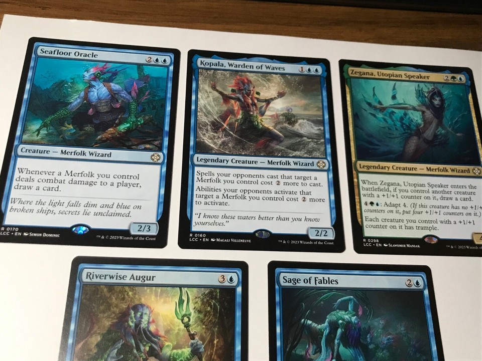 MTG, Merfolk Wizard, Legendary, Creature, 5 card lot, Rare, Un-played ...