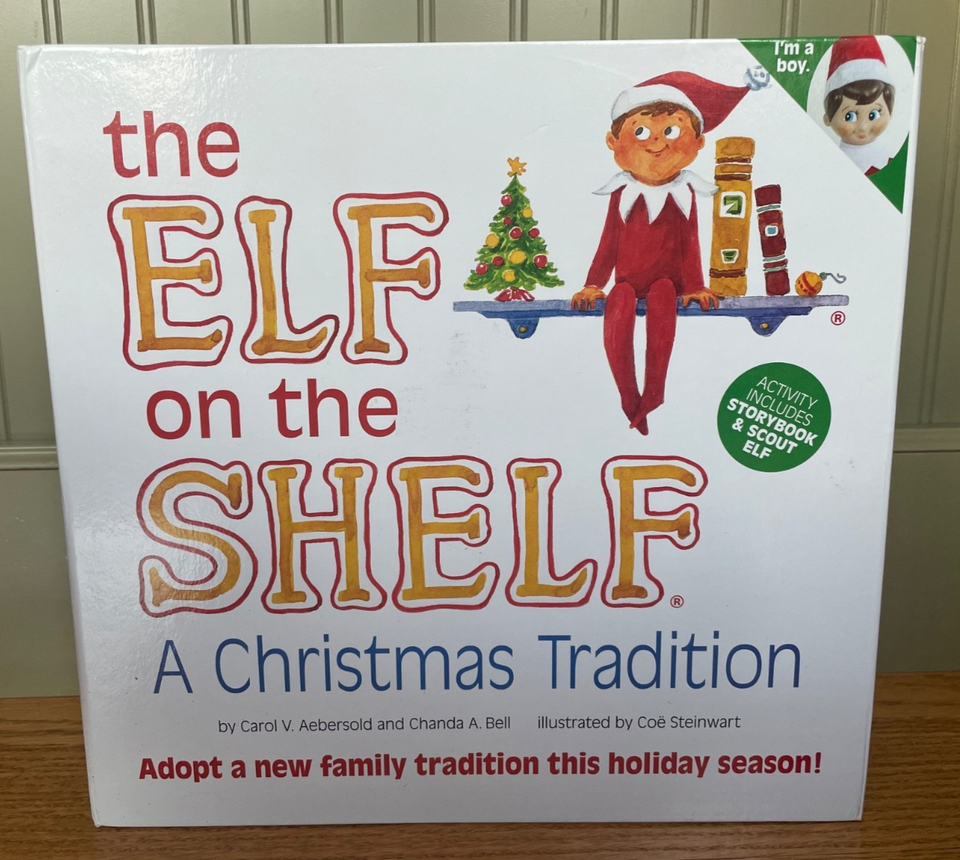 New Elf On The Shelf with Elf Blue Eyed Boy & Book in Gift Box-Seal ...
