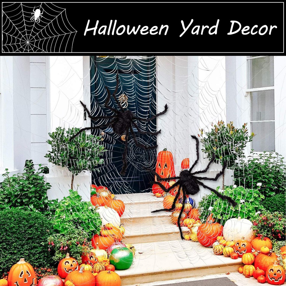 4ft Large Halloween Spider Haunted House Prop Indoor Outdoor Party ...