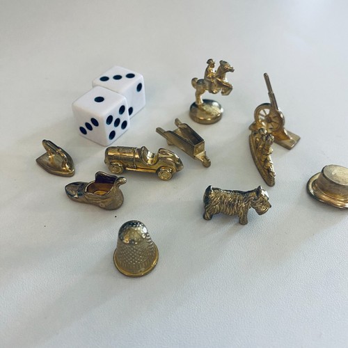Lot of 10 Hasbro Monopoly Gold Game Replacement Pieces Tokens | eBay