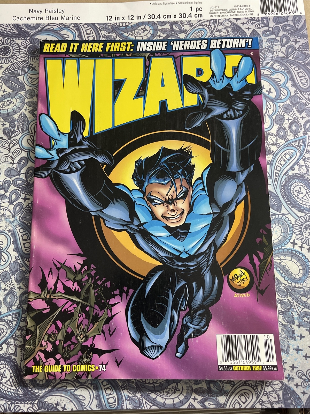 WIZARD MAGAZINE #74 NIGHTWING SCOTT DANIEL COVER 1997 jim balent ...