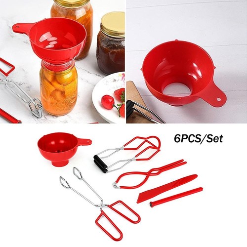 6Pcs Condiment Funnel Home Canning Funnel Tools for Wide or Regular ...