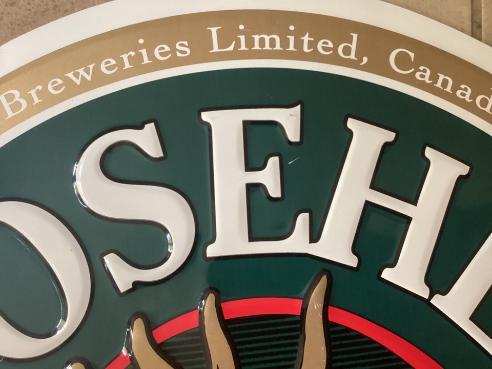 large 26”x24” metal Moosehead beer sign | eBay