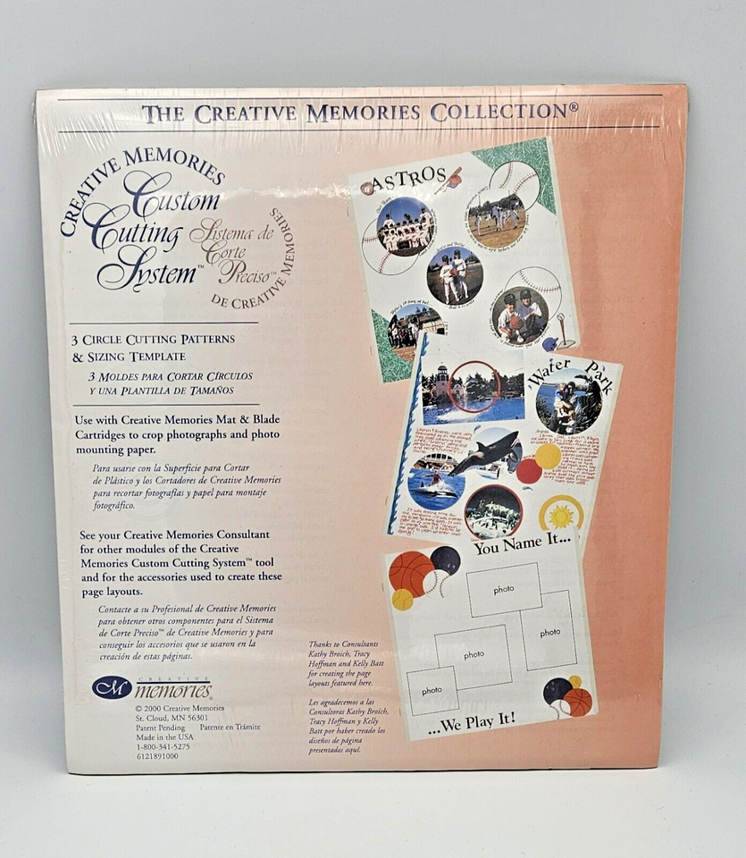 Creative Memories Custom Cutting System Circle Cutting Patterns ...