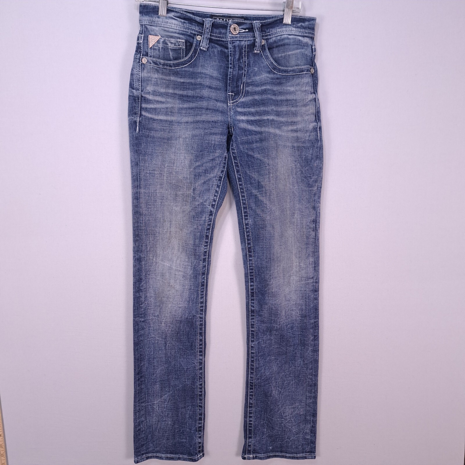 Salvage Jeans Mens 30L 30x33 Blue Mayhem Straight Buckle Tall Long ...