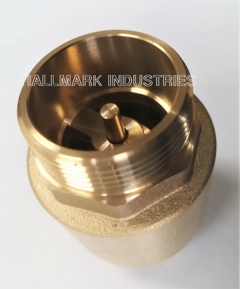 Check valve, brass, 1.25" NPT male in, 1.25 FNPT female out, Hallmark ...
