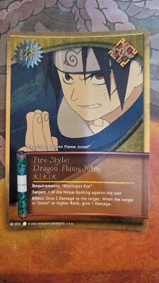 Naruto CCG Fire Style: Dragon Flame Jutsu 073 Super Rare Unlimited NM ...