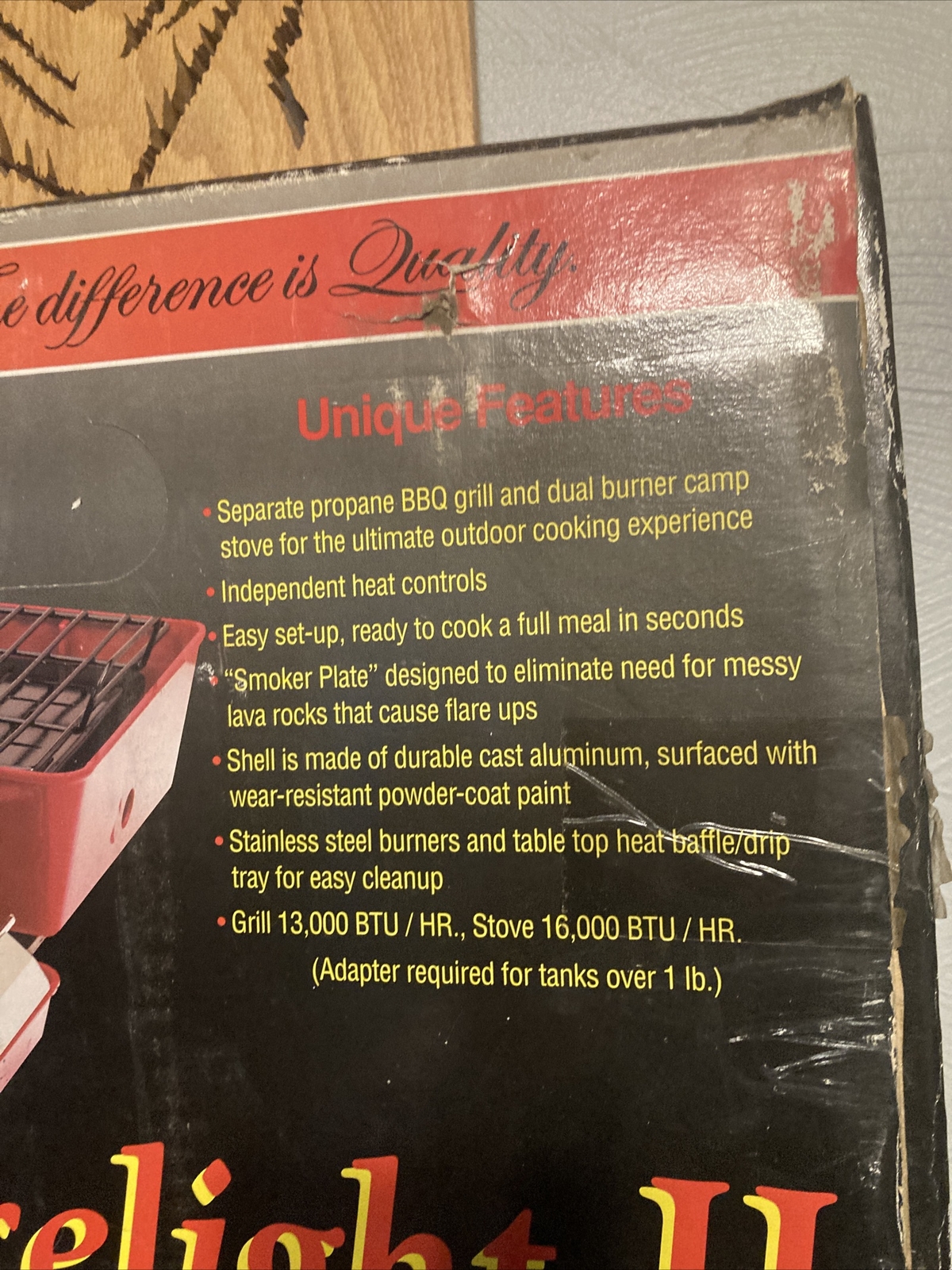 Ducane Firelight 2 II Portable Propane BBQ Grill Dual Burner Camp Stove ...