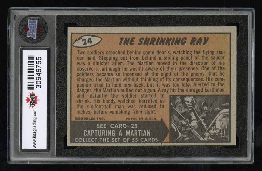 1962 MARS ATTACKS #24 THE SHRINKING RAY KSA 8.5 CENTERED FRESH HIGH ...