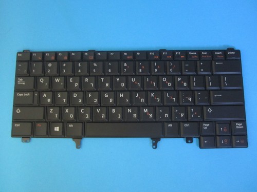 Keyboard Hebrew Israeli Dell Latitude E6220 E6420 E5420 0CX0HG QWERTY ...