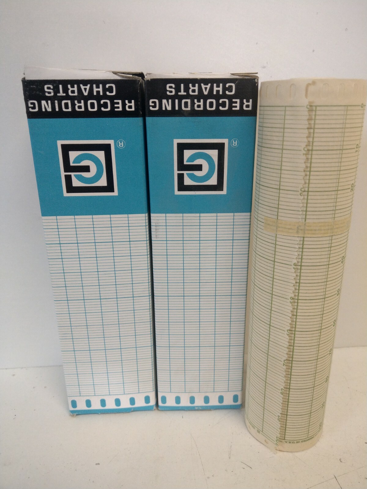 LOT OF (2) NEW OLD STOCK! GRAPHIC RECORDING CHART PAPER ROLLS 600173 ...