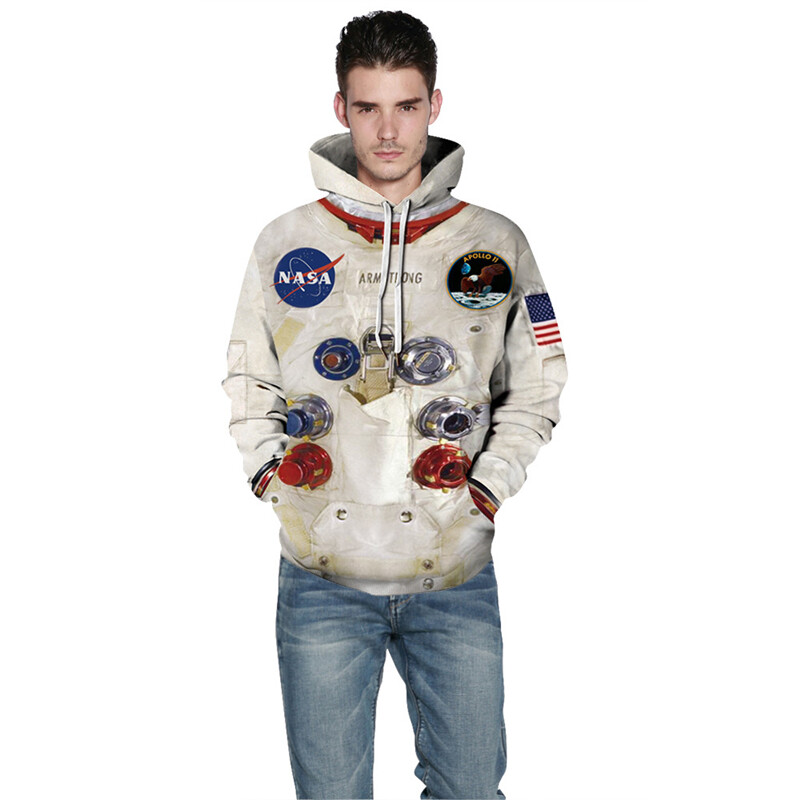 NASA Astronaut Apollo Hoodie 3D Printed Sweater Lovers Long Sleeve Top ...