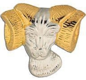 RAMS HEAD NORWICH ARMY SILVER GOLD REGULATION MILITARY BADGE PIN | eBay