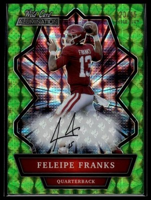 2021 Wild Card Alumination #ABC-A Feleipe Franks Autographs Green Holo ...