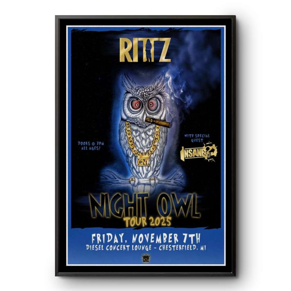 Ritz Concert Nov 7 2025 Chesterfield MI Poster Tour Event Art Print | eBay