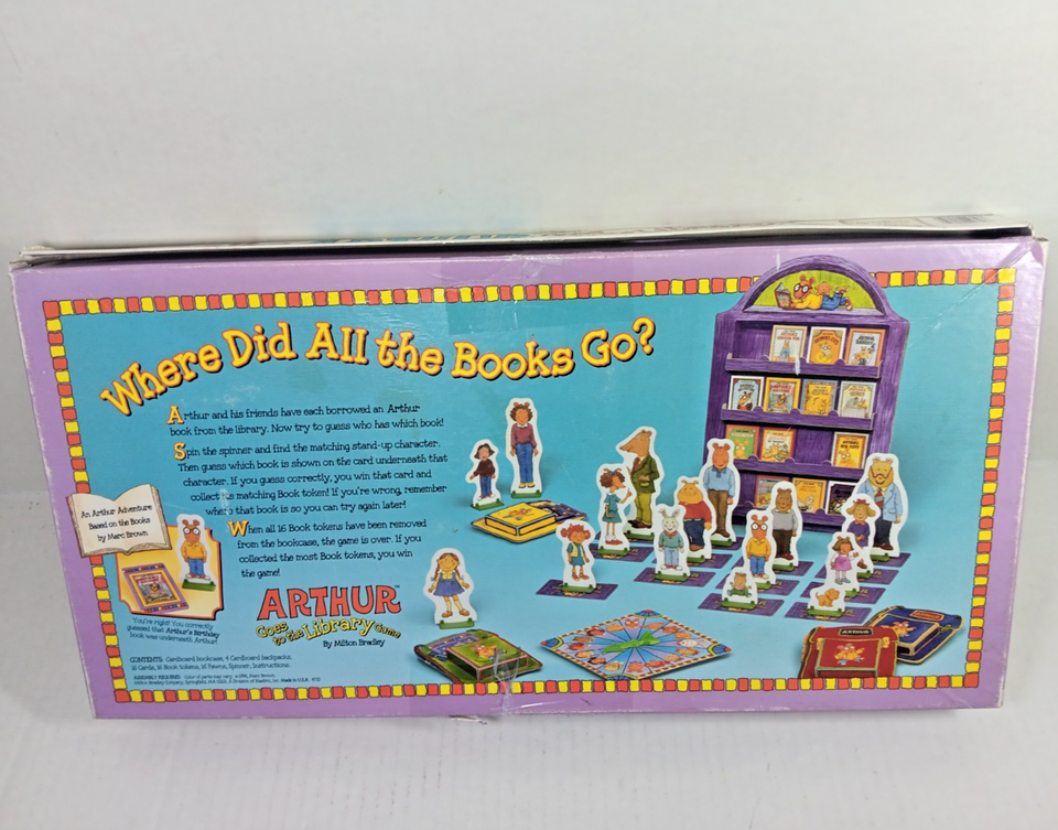 Arthur Goes to the Library - Vintage Board Game - Milton Bradley 1996 ...
