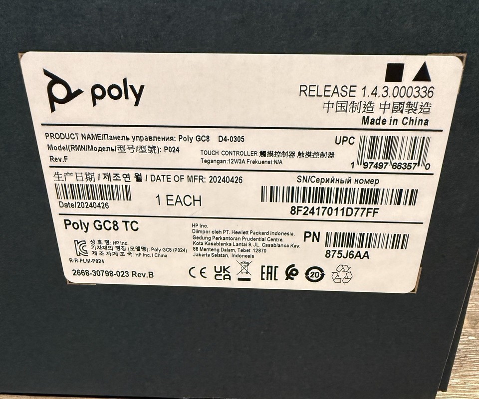 Poly GC8 Touch Controller For MS Teams - 875J6AA | eBay