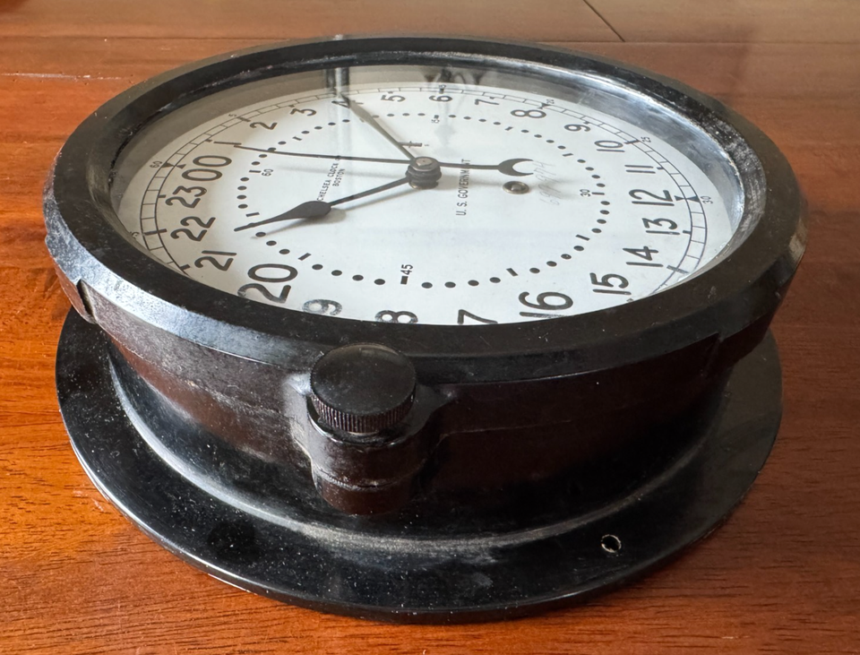 Chelsea Clock Co. Boston - U.S. Government Navy Ship Clock's Bakelite ...
