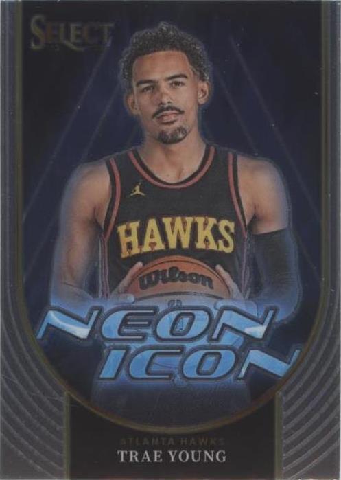 2023-24 Panini Select - Neon Icons Trae Young #18 for sale online | eBay