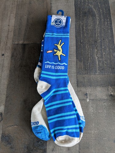 LIG Life Is Good Dog 3 Pack Novelty Dog Frisbee Crew Socks size 10 - 13 ...