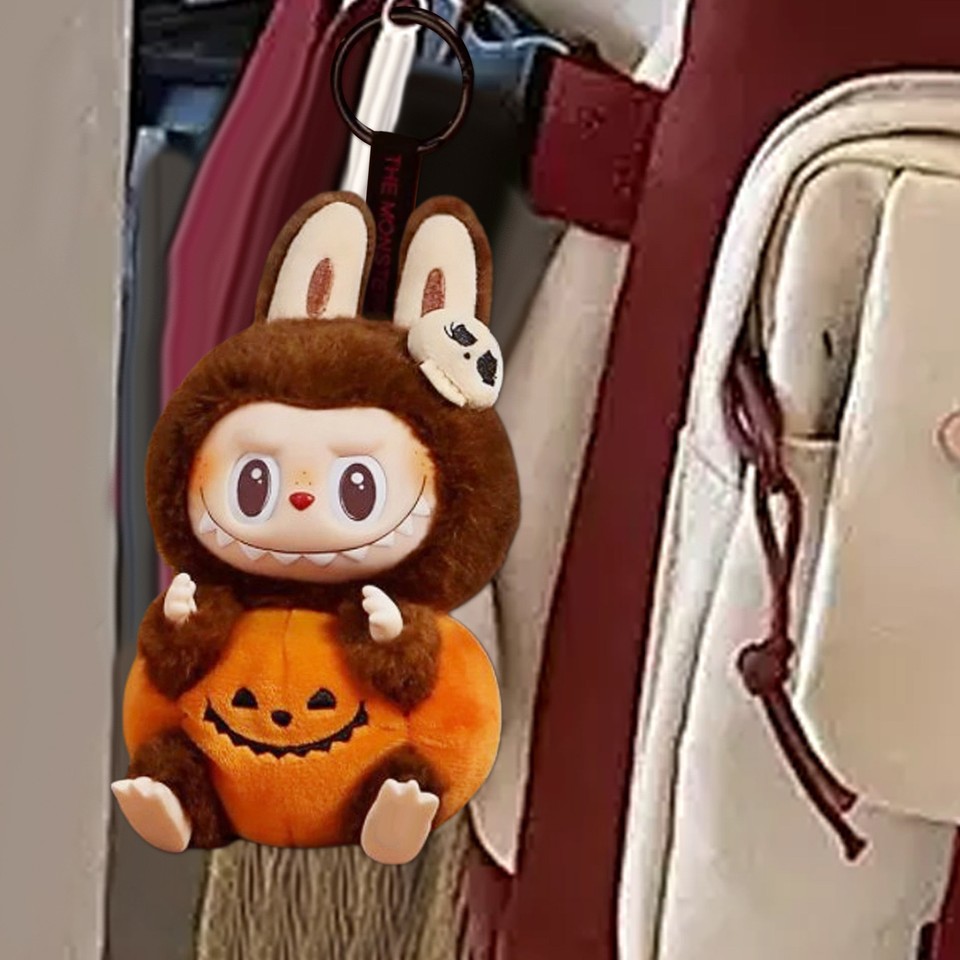POPMART The Monsters Labubu Halloween Bat Pumpkin Bloomers Plush Doll ...