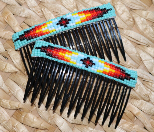 Native American Hand Beaded Hair Combs | eBay