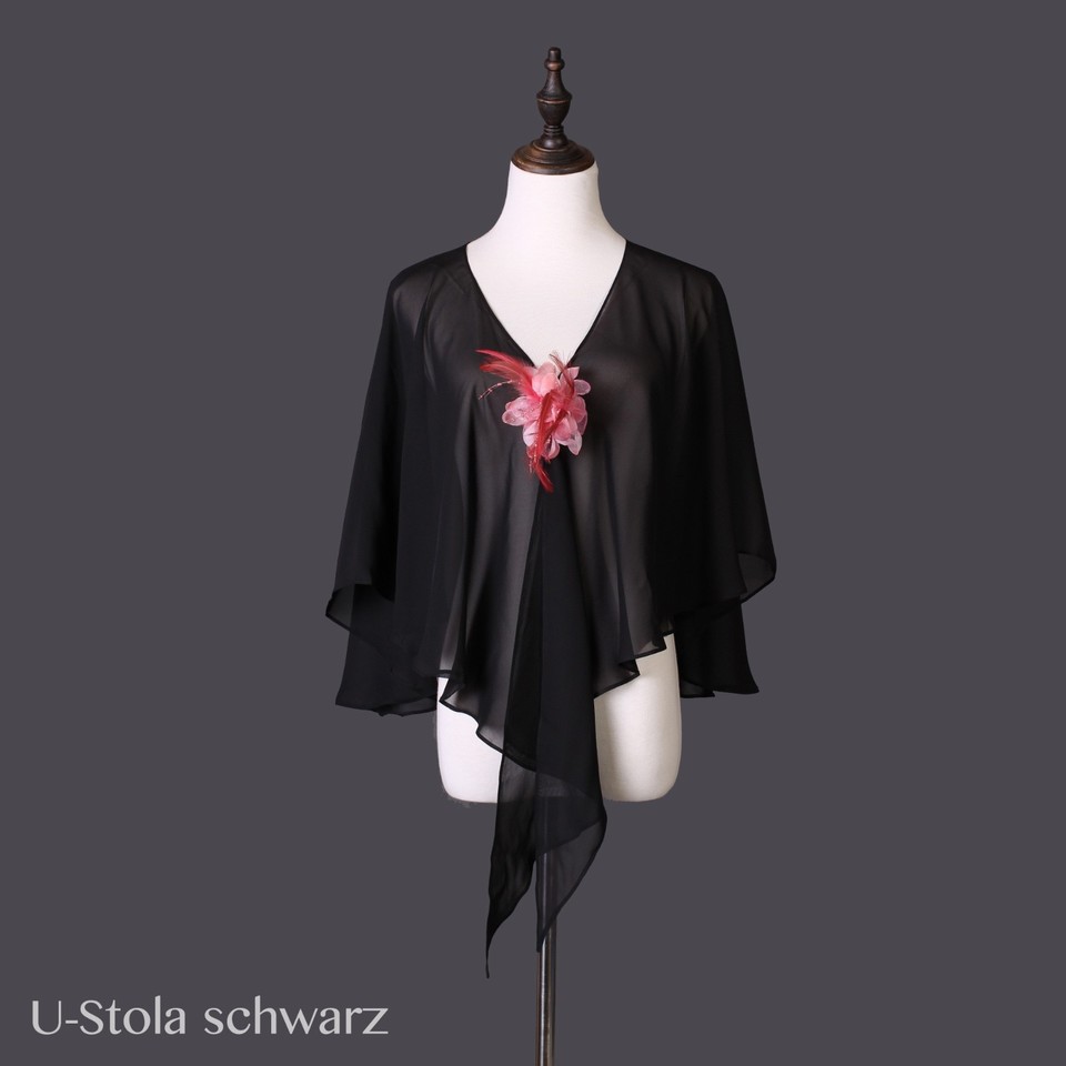 U-Form Stola Schal Tücher Stolen Hochzeit Freizeit Party chiffon Trends ...