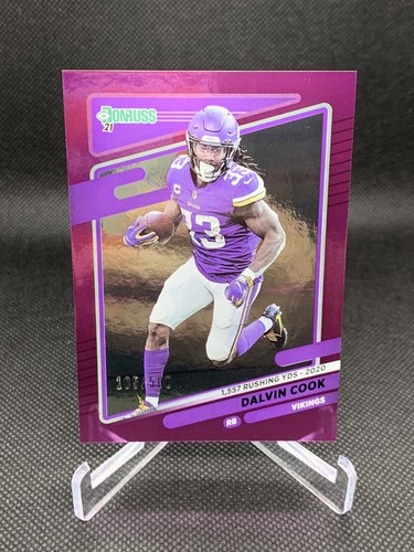 2021 Donruss Football Dalvin Cook #125 Purple Season Stat Line /500 ...