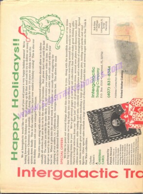INTERGALACTIC Trading Co. 1994 CATALOG Happy Holidays Issue STAR TREK ...