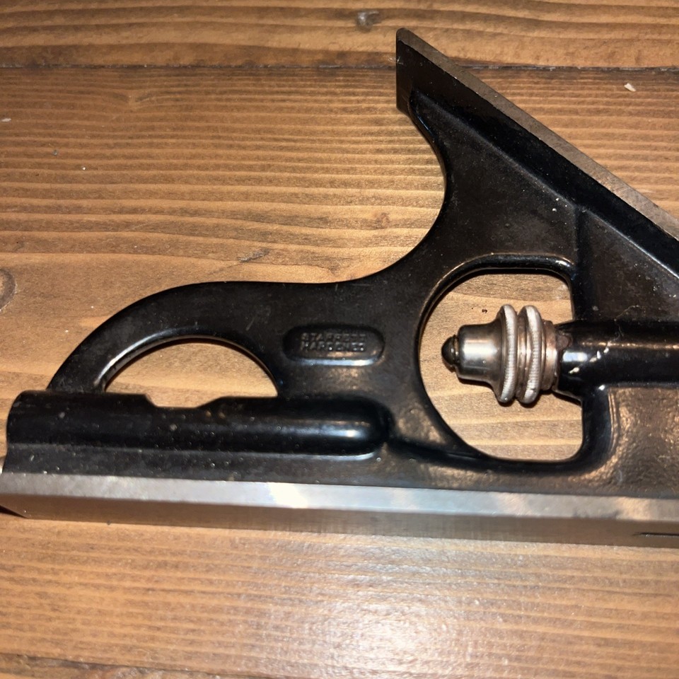 Vintage Starrett Combination Hardened Square Head & Scribe Level Ruler ...