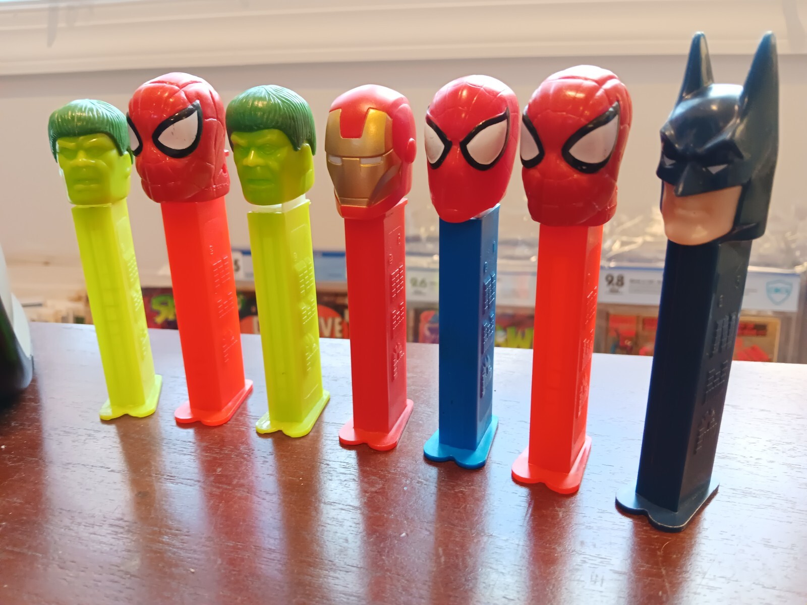 Marvel DC Super Hero Pez Dispensers - Lot of 7 Seven Spider Man HULK ...