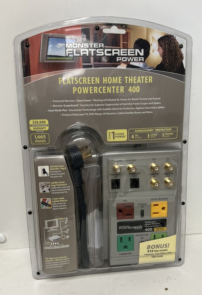 Monster Flatscreen Home Theater Powercenter 400 | eBay
