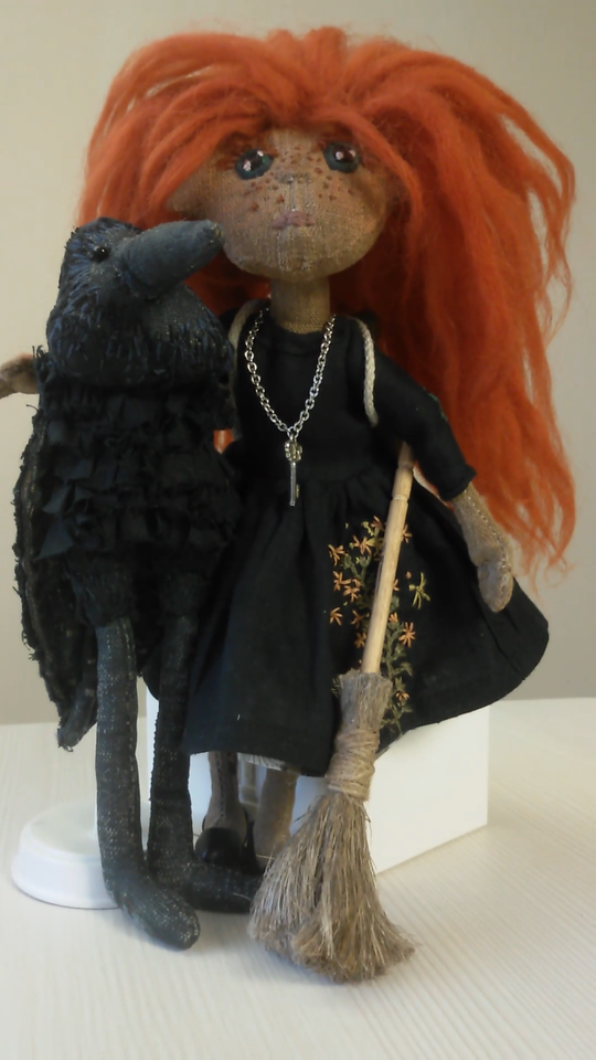 Little Witch by KTZAY Handmade Linen Doll Baby Little Witch toys for ...