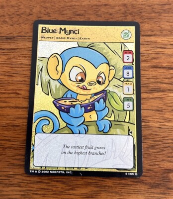Neopets TCG S1/S6 Blue Mynci Base Set Neopet Holo Rare NM | eBay