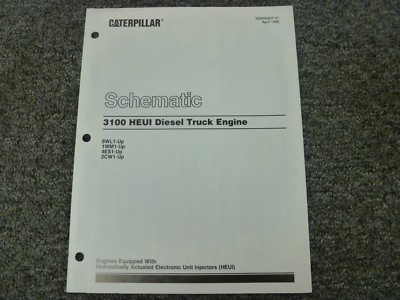 Caterpillar 3100 HEUI Diesel Truck Engine Electrical Schematic Diagram ...