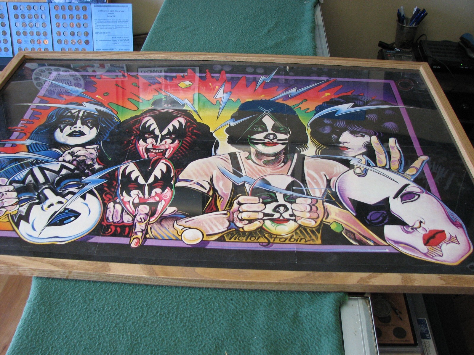 1980 KISS 22" X 33" Poster ORIGINAL FOUR (4) KISS ARTISTS Aucoin ...