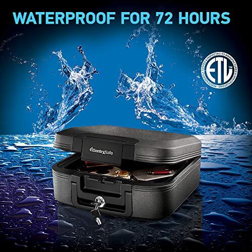 SentrySafe Fireproof Waterproof Safe Box with Key Lock, Fire & Water ...